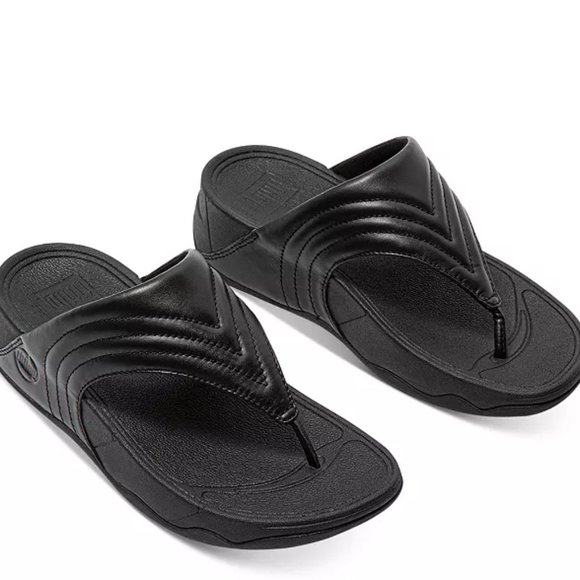 Fitflop | Shoes | Fitflop Sandals8 Walkstar Toe Posts Leather Flip ...